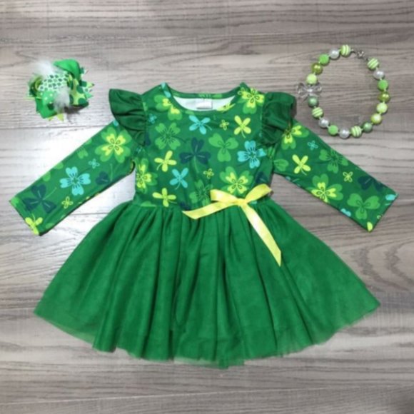 Dresses | Boutique St Patricks Day Girls Shamrock Tutu Dress | Poshmark